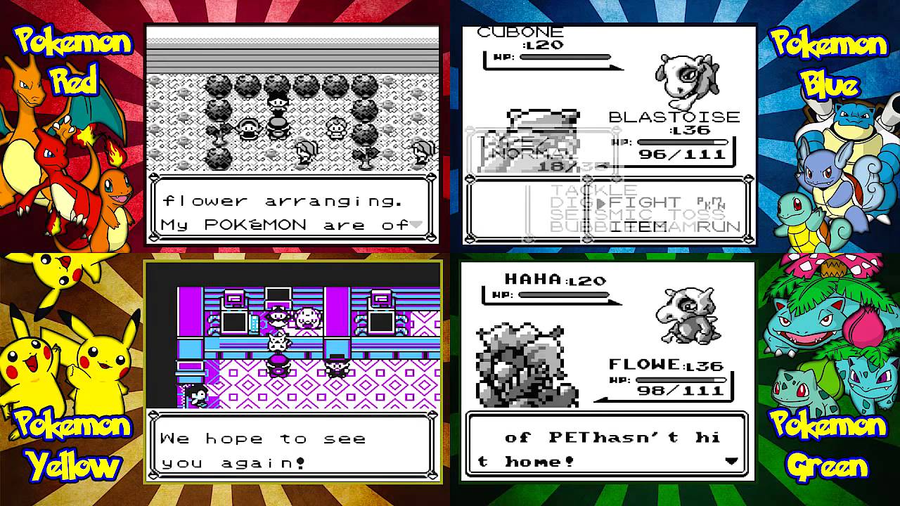 Pokemon Red/Green/Blue/Yellow: The Entire Game - YouTube