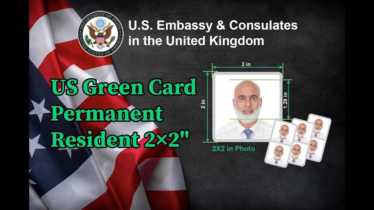 how to get us green card photo 2x2 inches - YouTube
