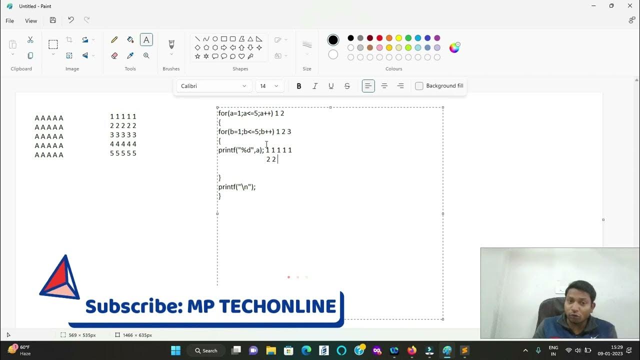 For Loop Pattern Lecture 02 Cprogramming Code Pattern Outer Inner Youtube