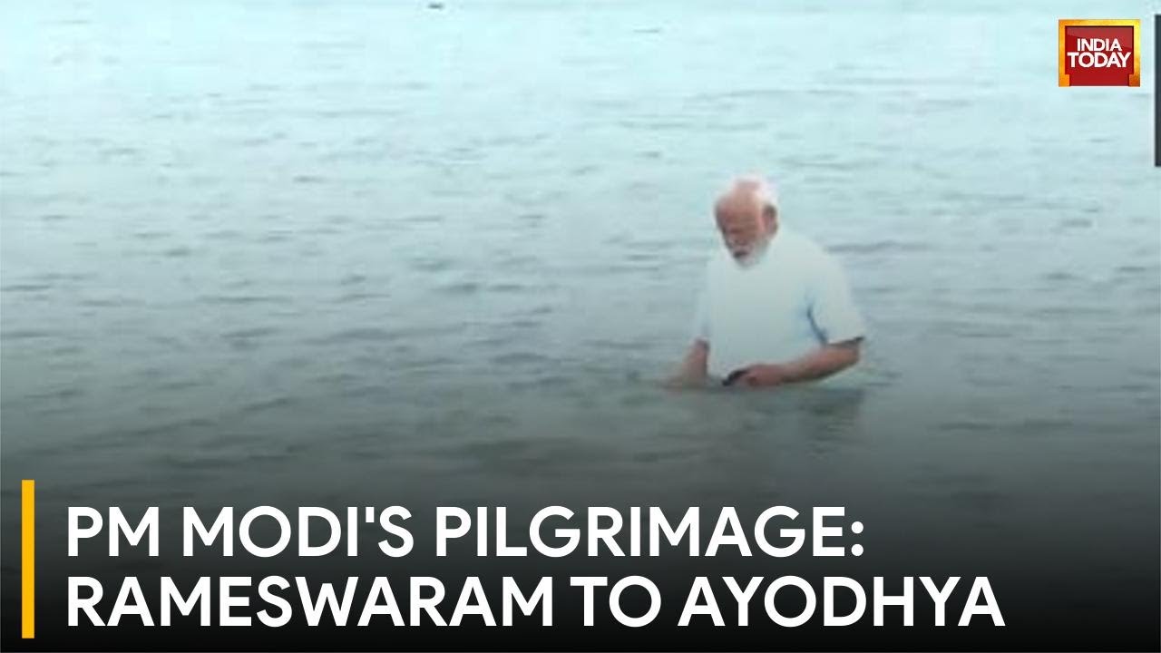PM Modi Offers Prayers At Rameswaram temple, Took Holy Dip In 'Agni ...