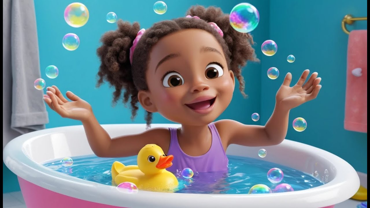 Splish, Splash, A Rainbow Bath | Fun Nursery Rhyme for Kids | Sing ...