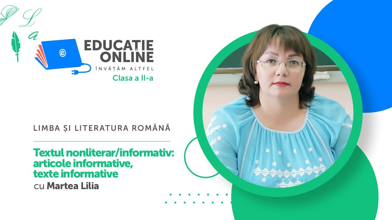 Limba și literatura română, Clasa a II-a, Textul nonliterar/informativ: articole informative ...