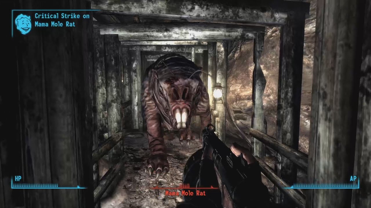 Hunting Mama Mole Rat in Fallout 3 - YouTube
