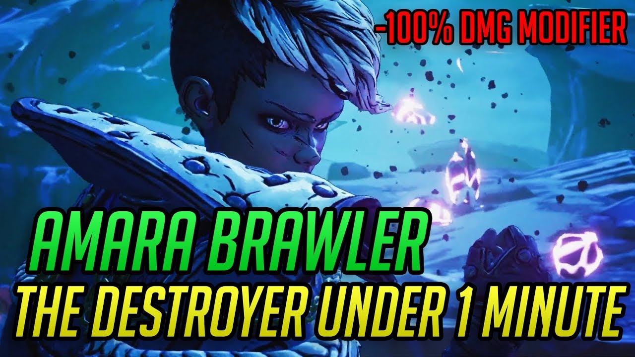 Borderlands 3: Tank Amara vs The Destroyer in under a Minute (-100% Dmg ...