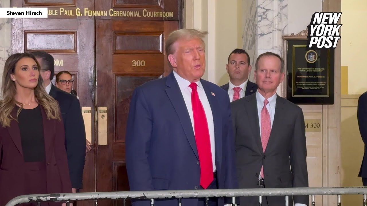 Donald Trump shows up in Manhattan court for fraud trial after weeklong ...