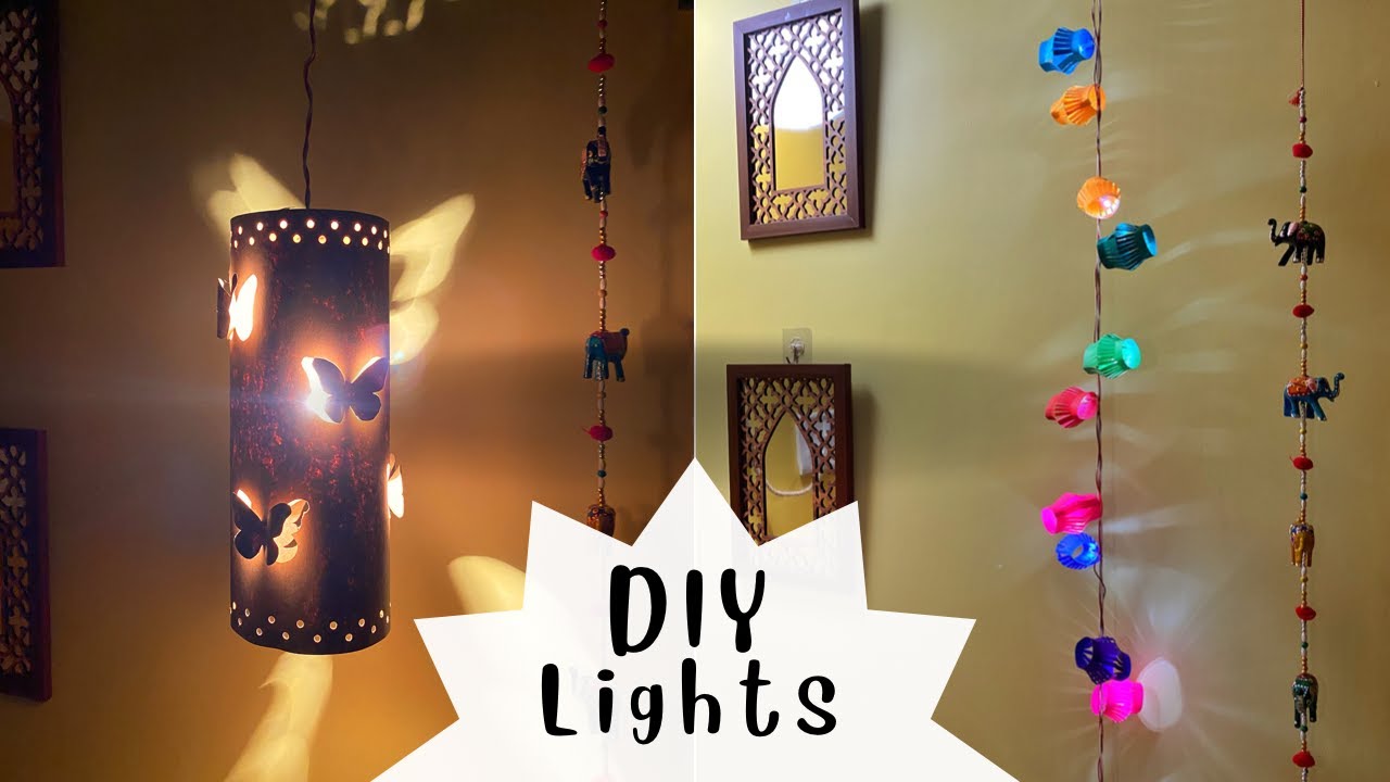 2 Easy Paper Lamp DIY | DIY Paper Lantern | Handmade Lights - YouTube
