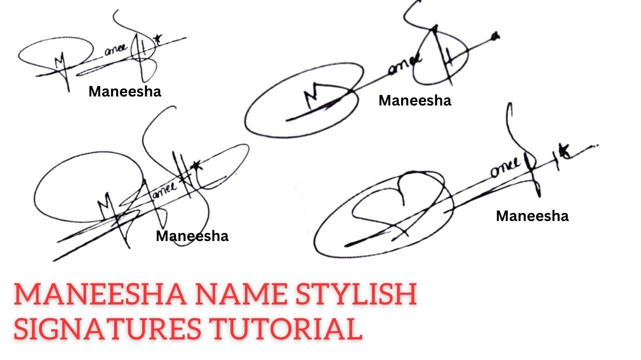Maneesha Name Beautiful signature tutorials|Autographs ideas|#signature ...