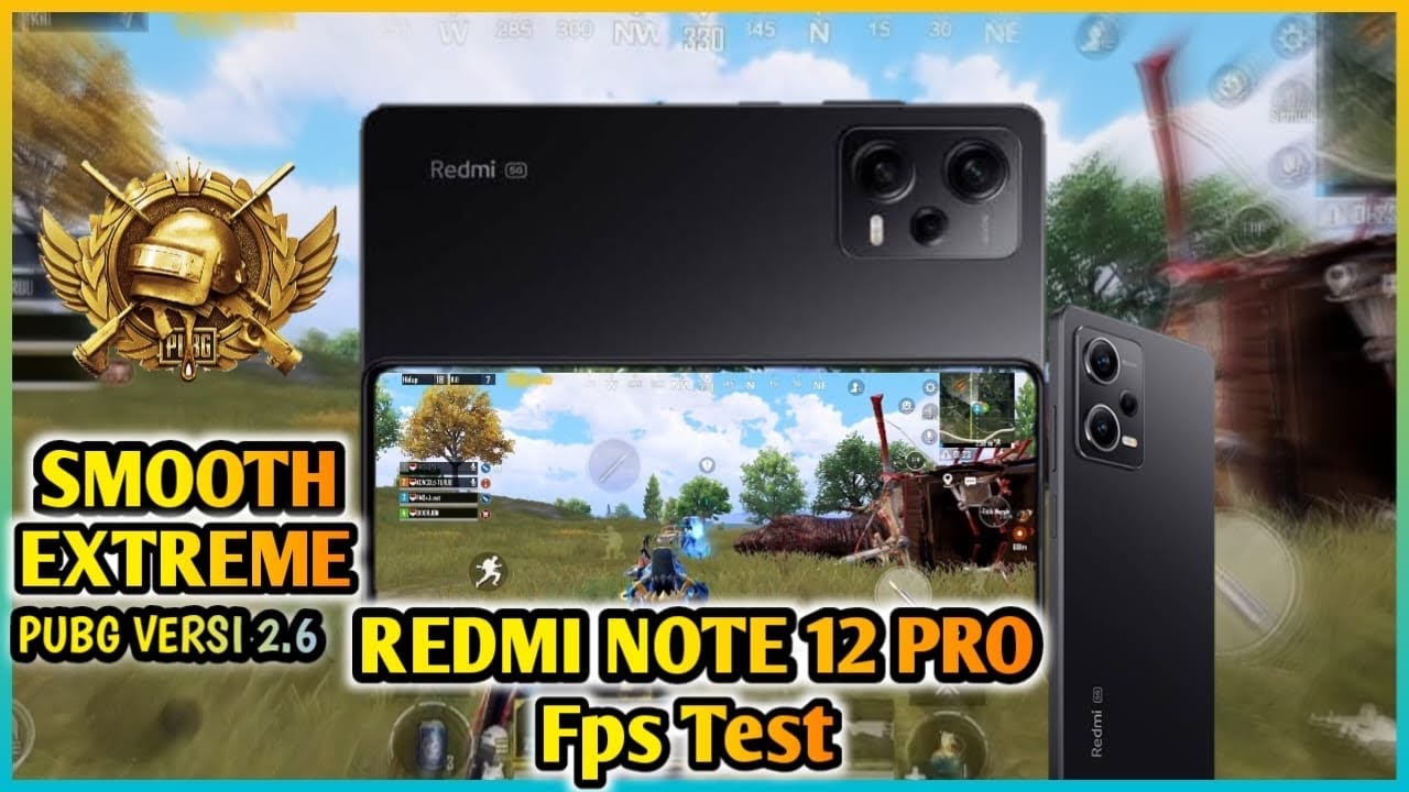 Redmi Note 12 Pro fps test pubg gameplay update 2.6 2023 grafik smooth ...