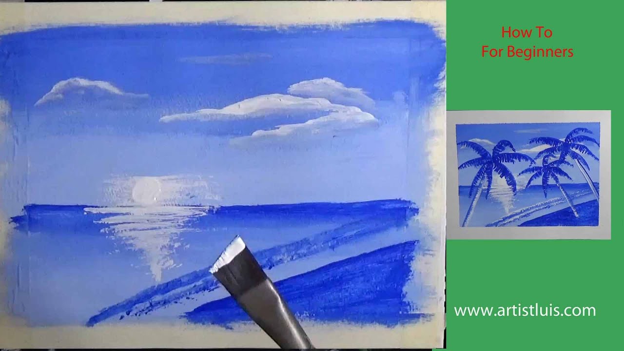 Painting a Simple Monochromatic Scene for Beginners - YouTube