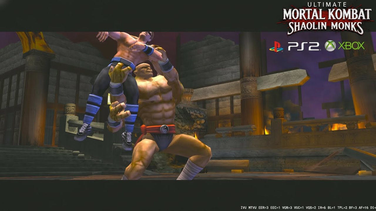 Ultimate Mortal Kombat Shaolin Monks mod 4k Com Johnny Cage ps2 Emu ...