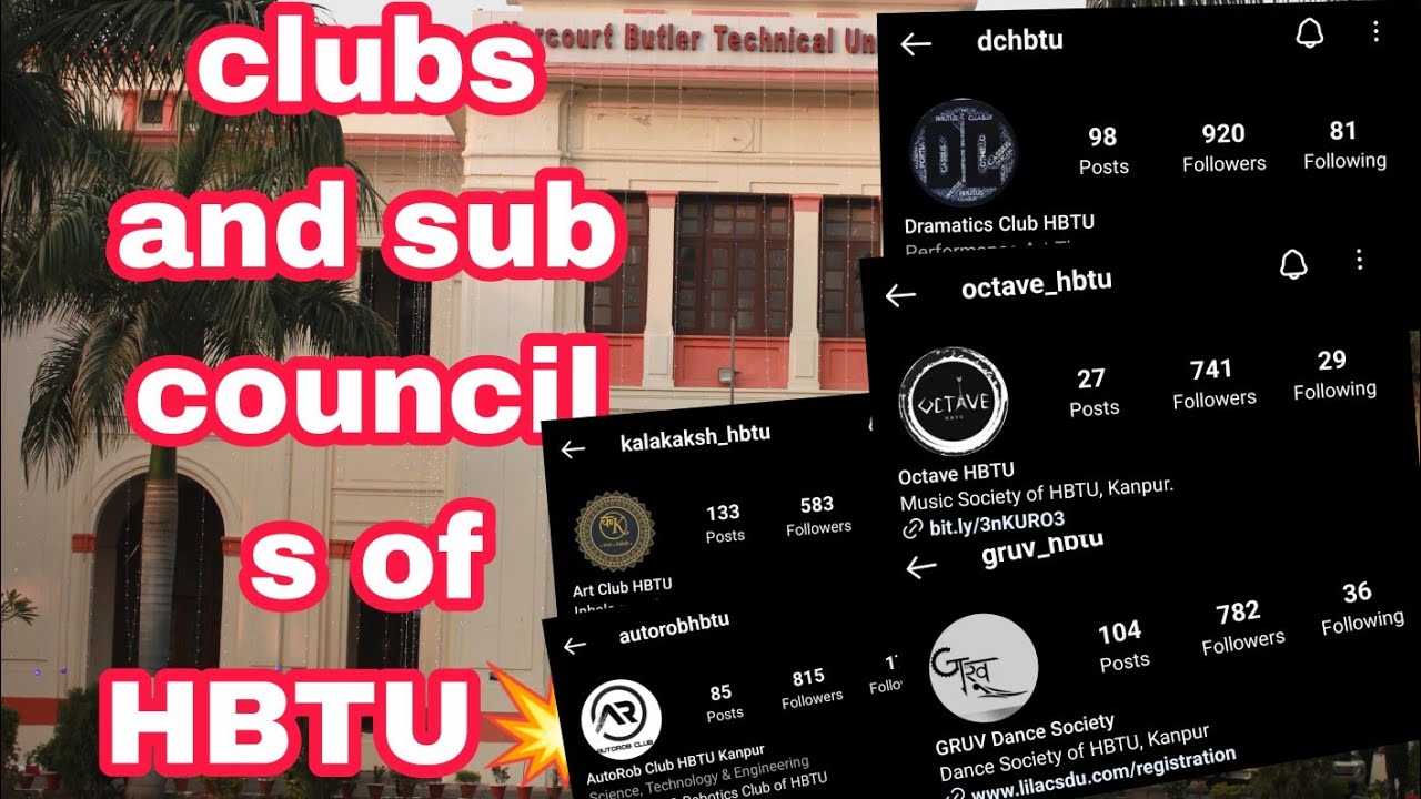 Diffrent clubs and sub councils of HBTU ,kanpur - YouTube