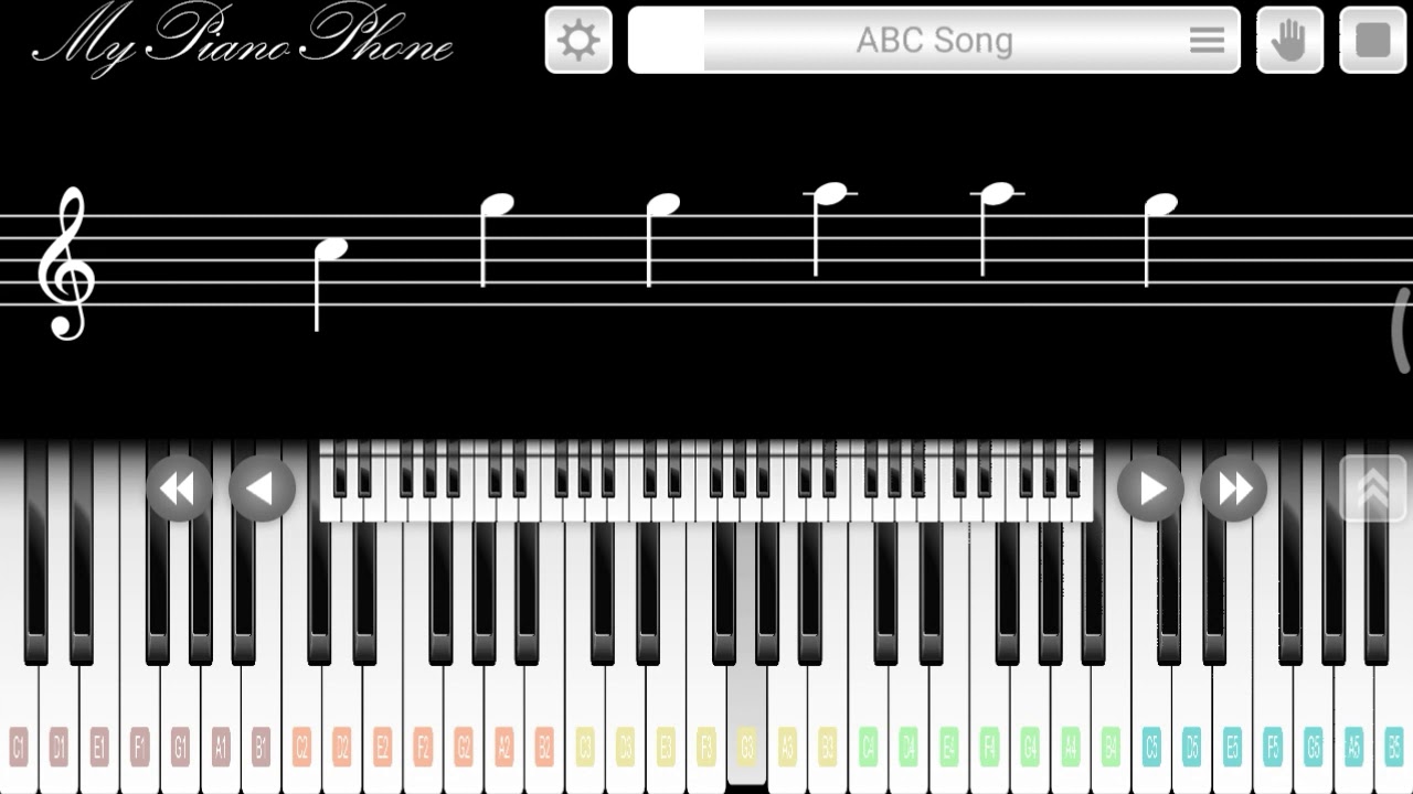 ABC SONG - PIANO VERSION SIMPEL for kids - YouTube