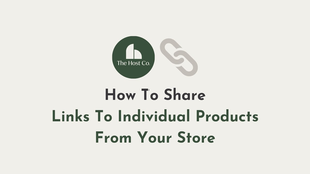 How To Share A Single Product URL - YouTube