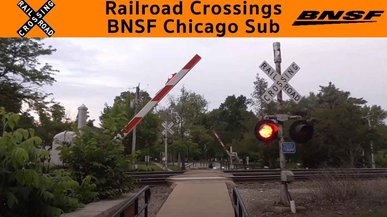 Railroad Crossings of the BNSF Chicago Sub - YouTube
