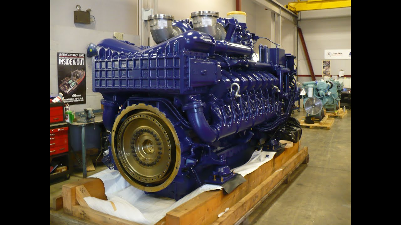 MTU 16V4000 Engine buildup Timelapse - YouTube
