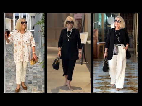 Trending Italian fashion for women over 50 60 70 | trending American outfits fashion for women #ootd