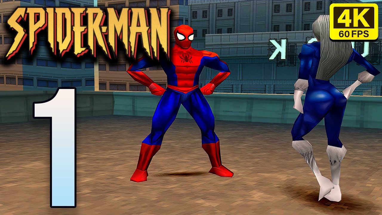 SPIDER-MAN PS1 - 100% Walkthrough PART 1 No Commentary Gameplay No ...