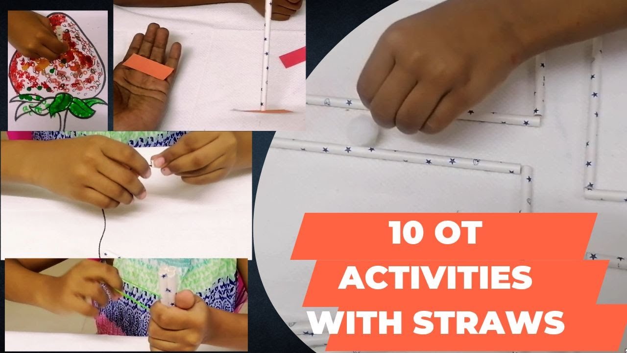 10 OT activities with straws | OT with straws - YouTube