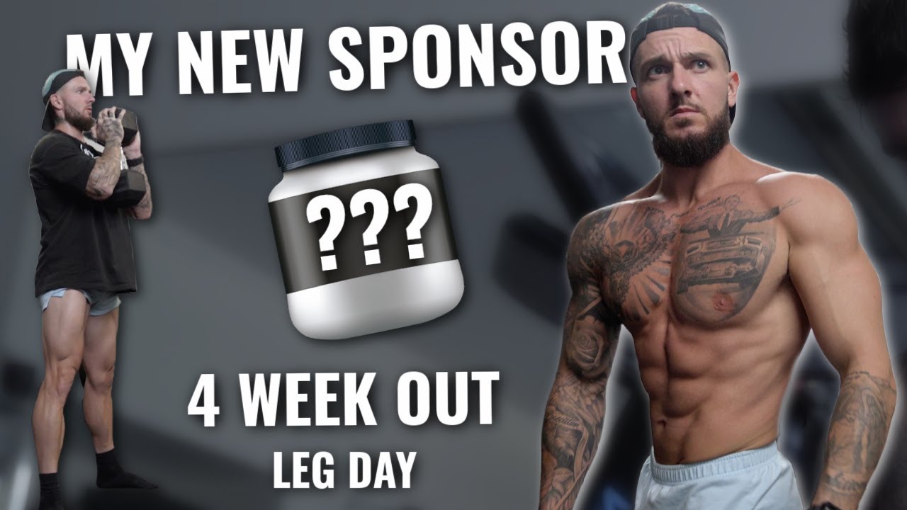 ANNOUNCING MY NEW SPONSOR!! | Full Leg Day + Physique Check 4 Weeks Out ...