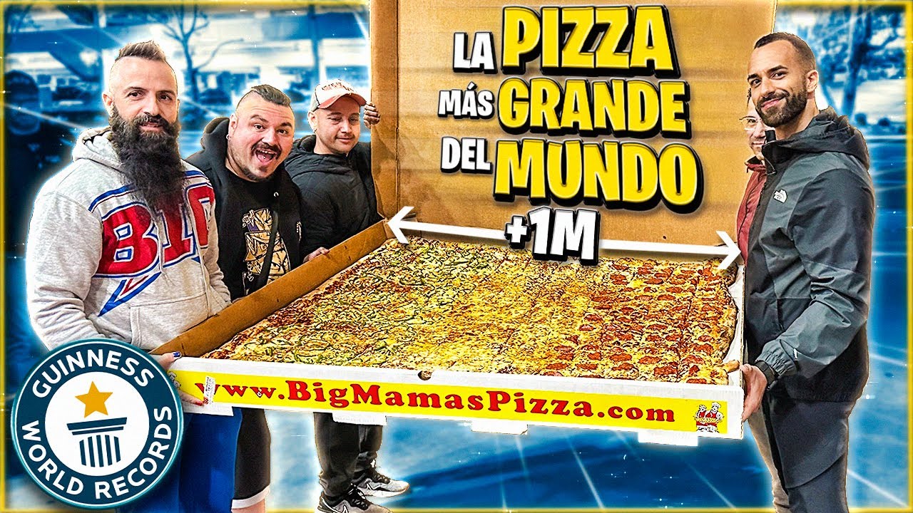 LA PIZZA MÁS GRANDE DEL MUNDO PARA DELIVERY PESA 25Kg - YouTube