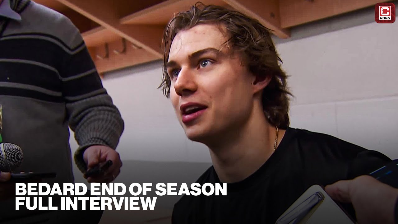 Connor Bedard Full Postgame Interview | Blackhawks vs. Senators | Blackhawks Postgame Live - YouTube
