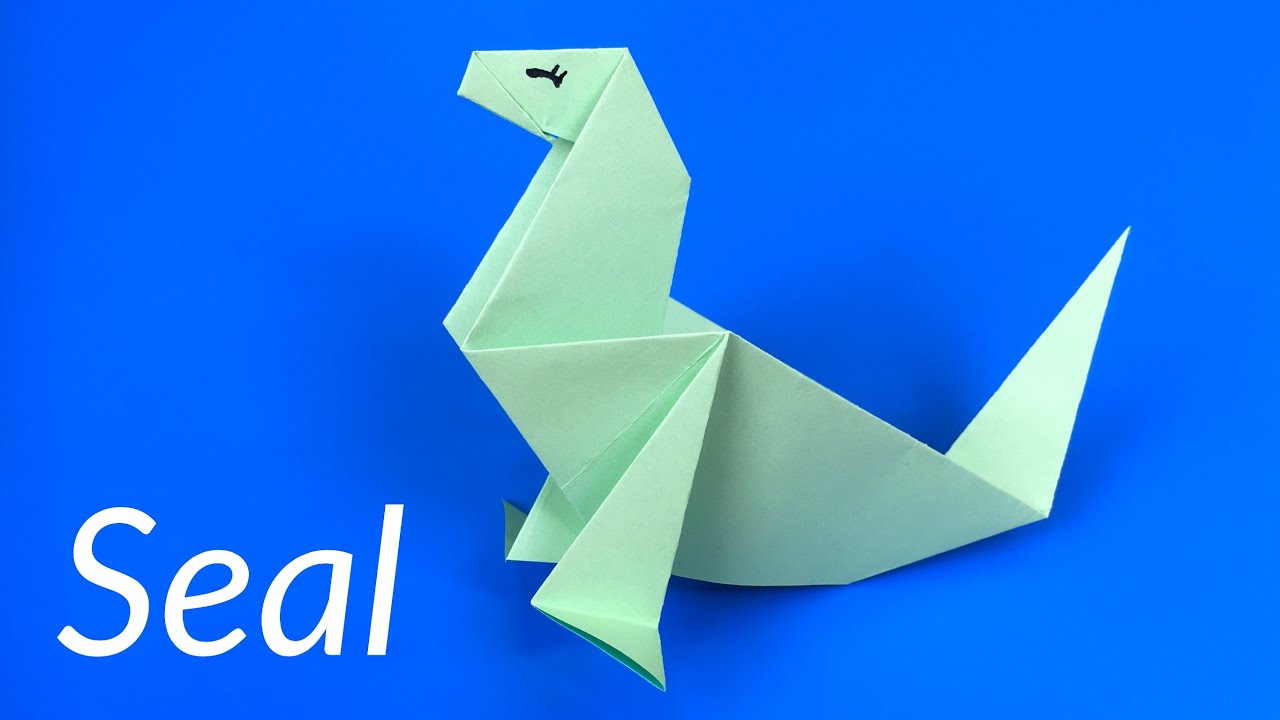 How to make a seal with origami 🟩 make a seal out of just one paper ...