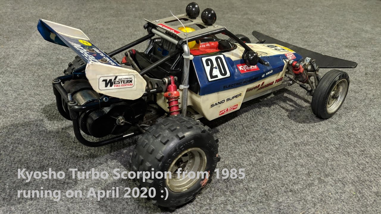 Kyosho Turbo Scorpion from 1985 runing on April 2020 :) - YouTube