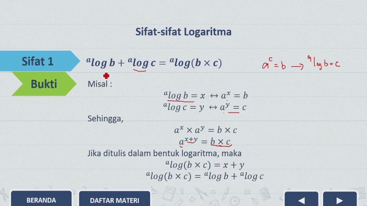 Konsep Dasar Logaritma - YouTube