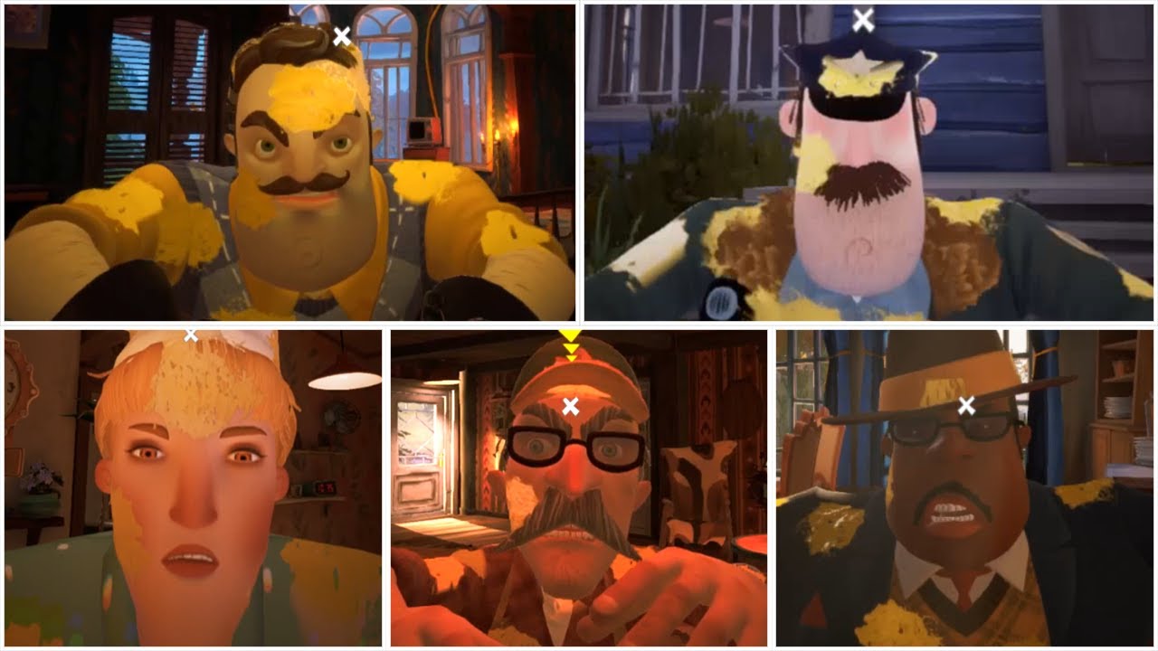 HELLO NEIGHBOR 2 New Update Paint Can All Jumpscares - YouTube