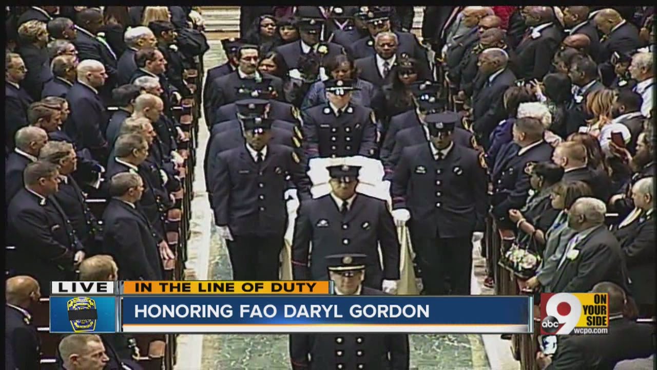 FAO Daryl Gordon's casket is taken out of sanctuary at St. Peter in ...