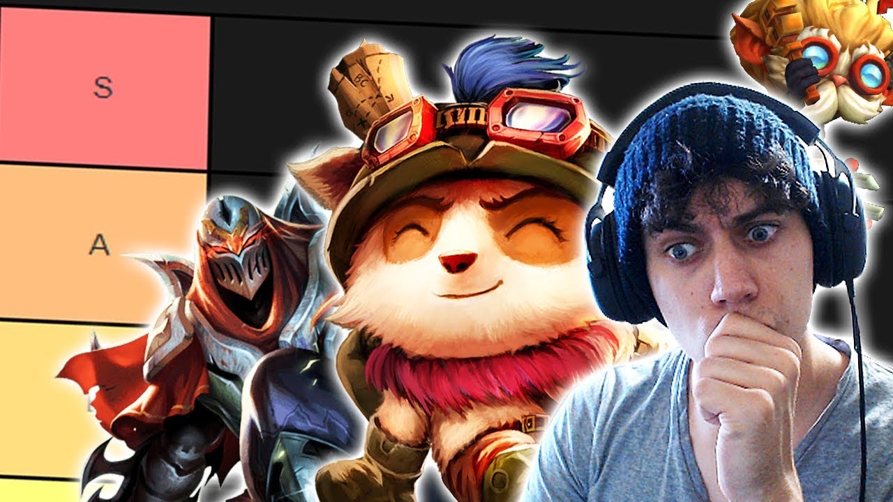 TIER LIST - Les CHAMPIONS les plus CLASSES de League Of Legends - YouTube