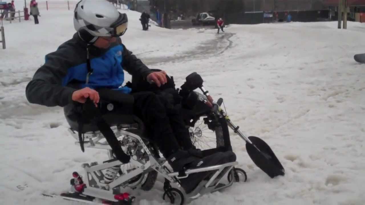 Transfer From Wheelchair To Mono ski - YouTube