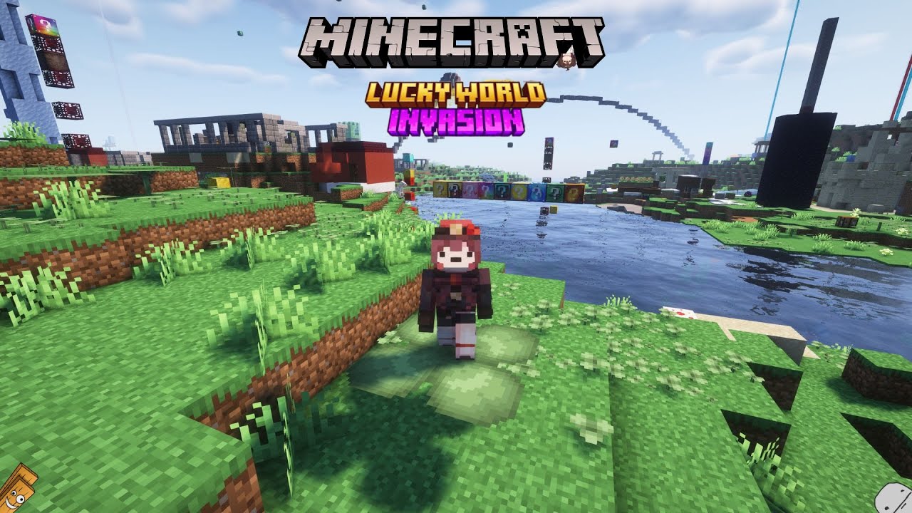 Minecraft เอาชีวตรอดในโลก lucky world invasion #8 - YouTube