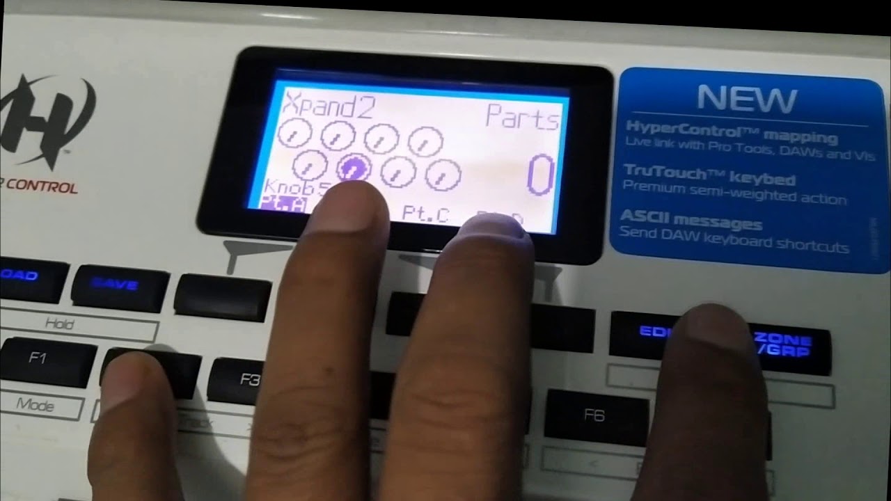 Axiom pro asignando 7 canles midi al boton f1 al f7 - YouTube