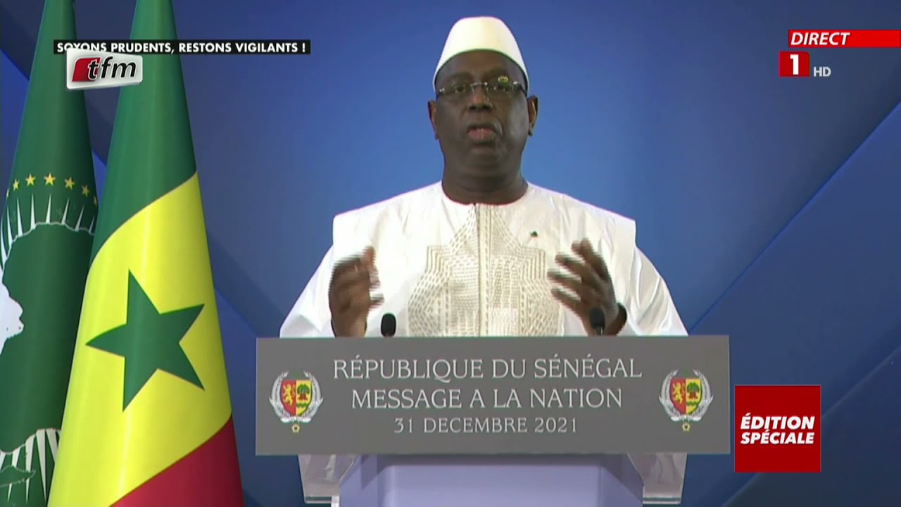 Discours à La Nation Francais Du Président Macky Sall 31 Décembre