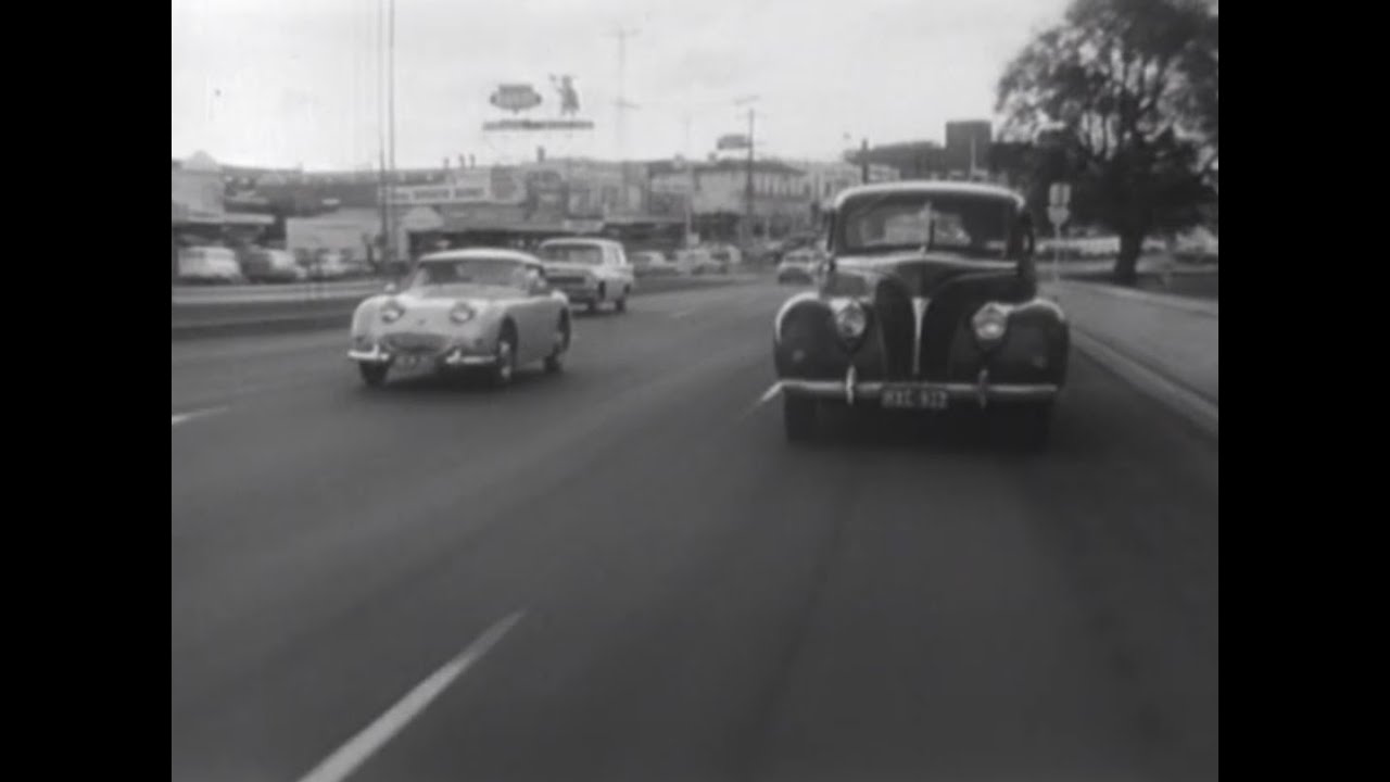 Two Bodgies driving through Dandenong Town Centre in 1969 - YouTube