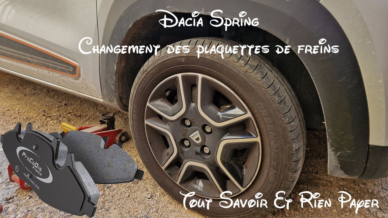 Dacia Spring - Changement des plaquettes de freins - YouTube