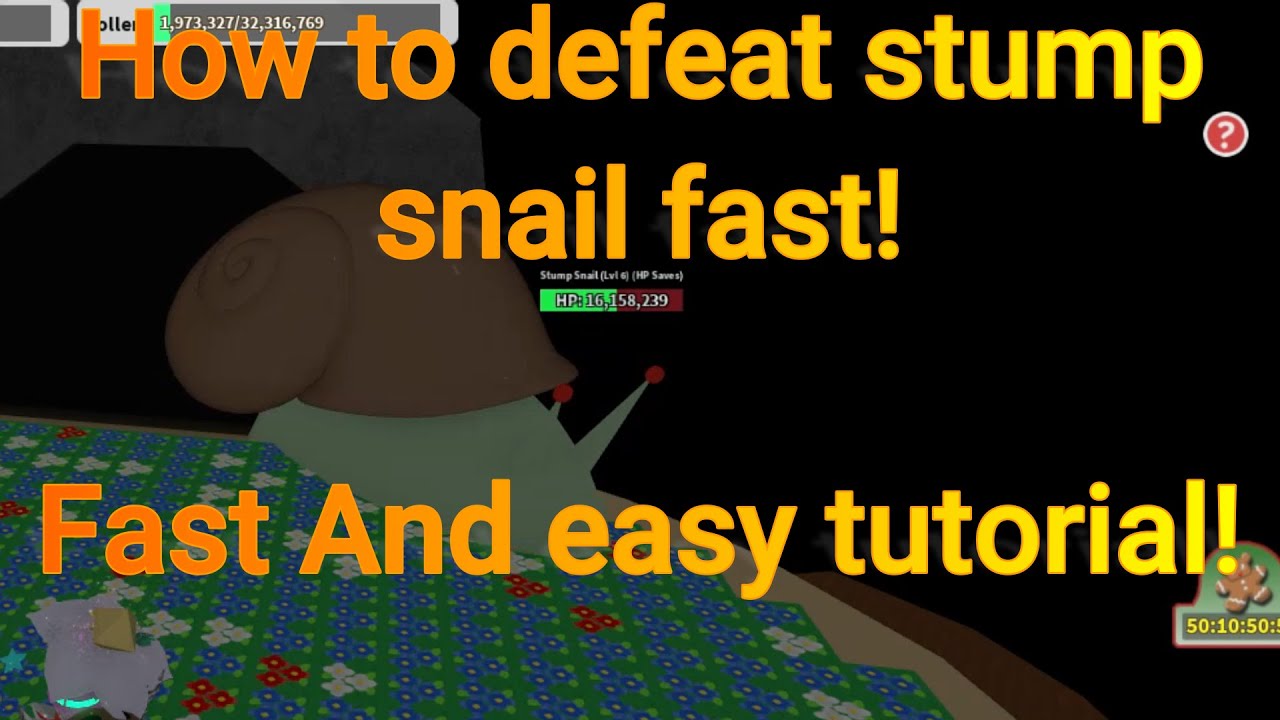 Easy Guide on How To Defeat Stump Snail Fast! (BSS) - YouTube