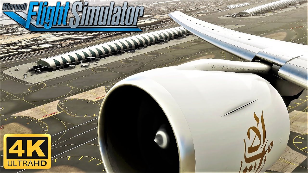 Emirates 777-300ER 4K - GE90 ENGINE ROAR Take-off In Dubai - Microsoft ...