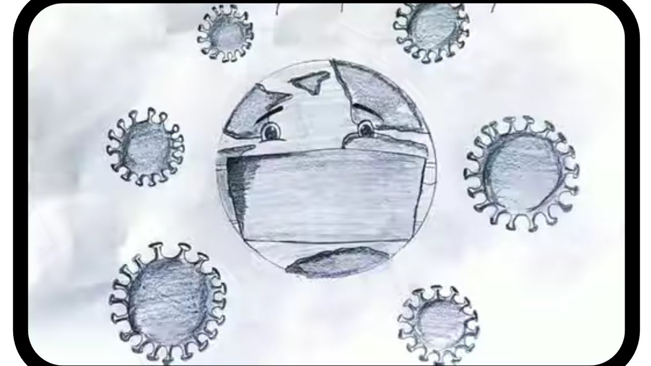 "Save the earth from corona" animated drawing - YouTube