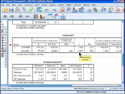 Linear Regression - SPSS (part 3) - YouTube