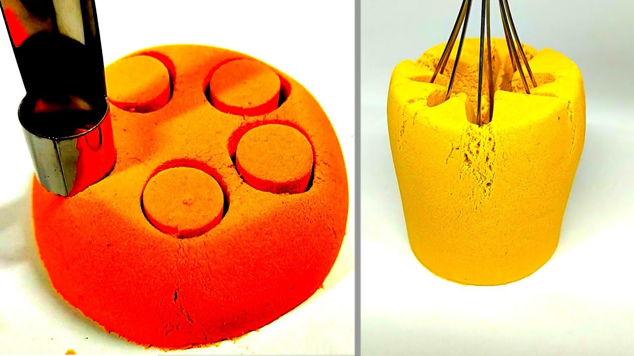 Kinetic Sand Satisfying Cutting ASMR Very Amazing Sand Relaxing ...