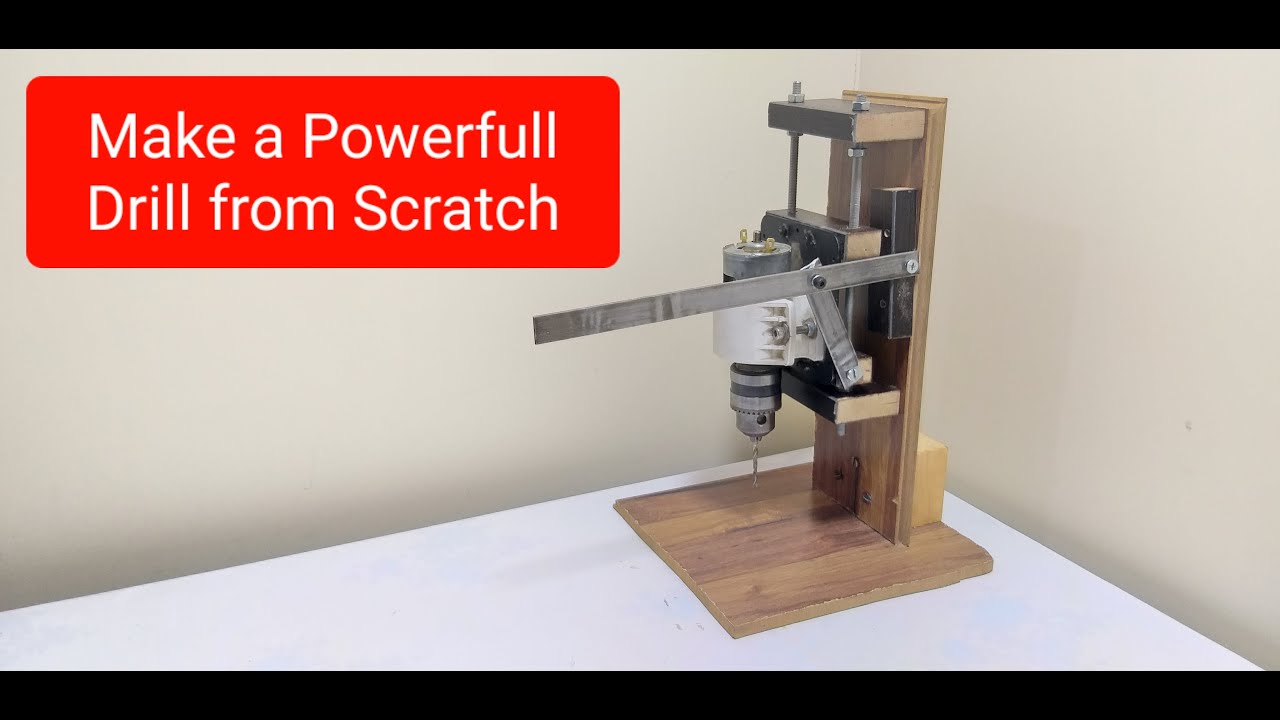DIY Drill Press Using 775 DC Motor | How to Make a Homemade Vertical ...