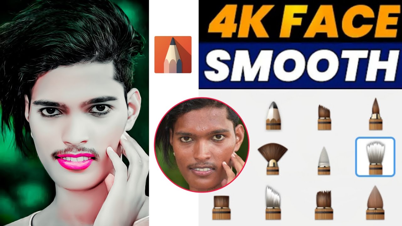 4K HDR Face Smooth HD Face Smooth Photo Editing || Autodesk Sketchbook ...