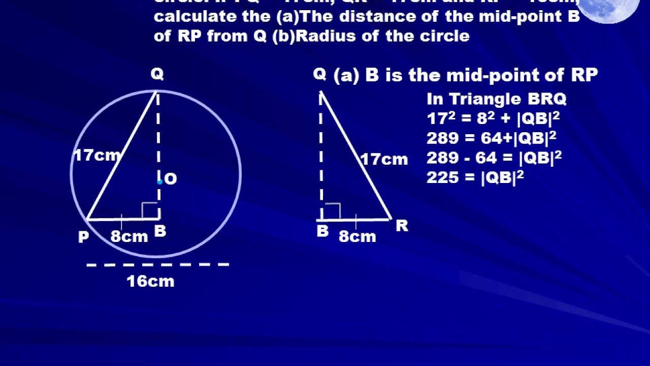 LESSON 2 A LINE DRAWN FROM THE CENTRE OF A CIRCLE TO BISECT A CHORD ...