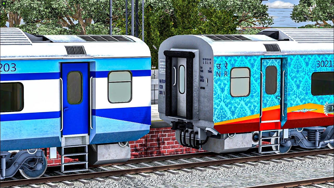 LHB HUMSAFAR COUPLE WITH LHB HYBRID COACH|INDIAN TRAIN SIMULATOR|BUMPY ...