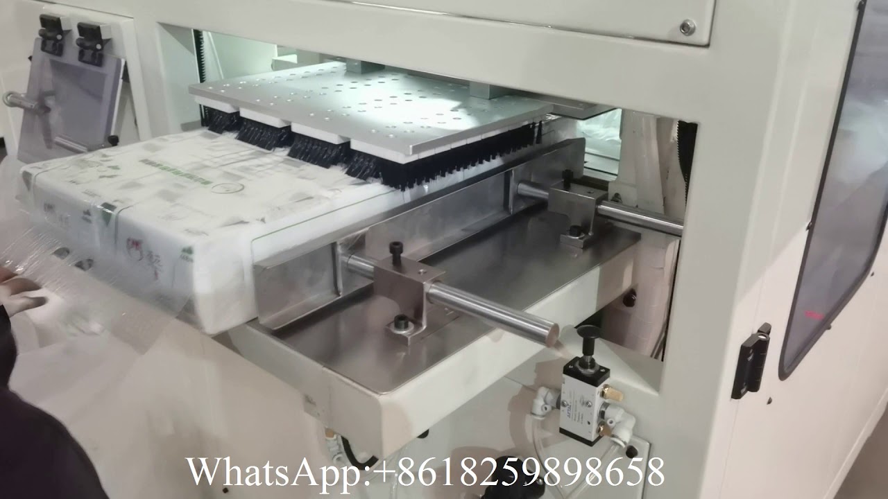 Fully automatic facial tissue paper bundle packaging machine - YouTube