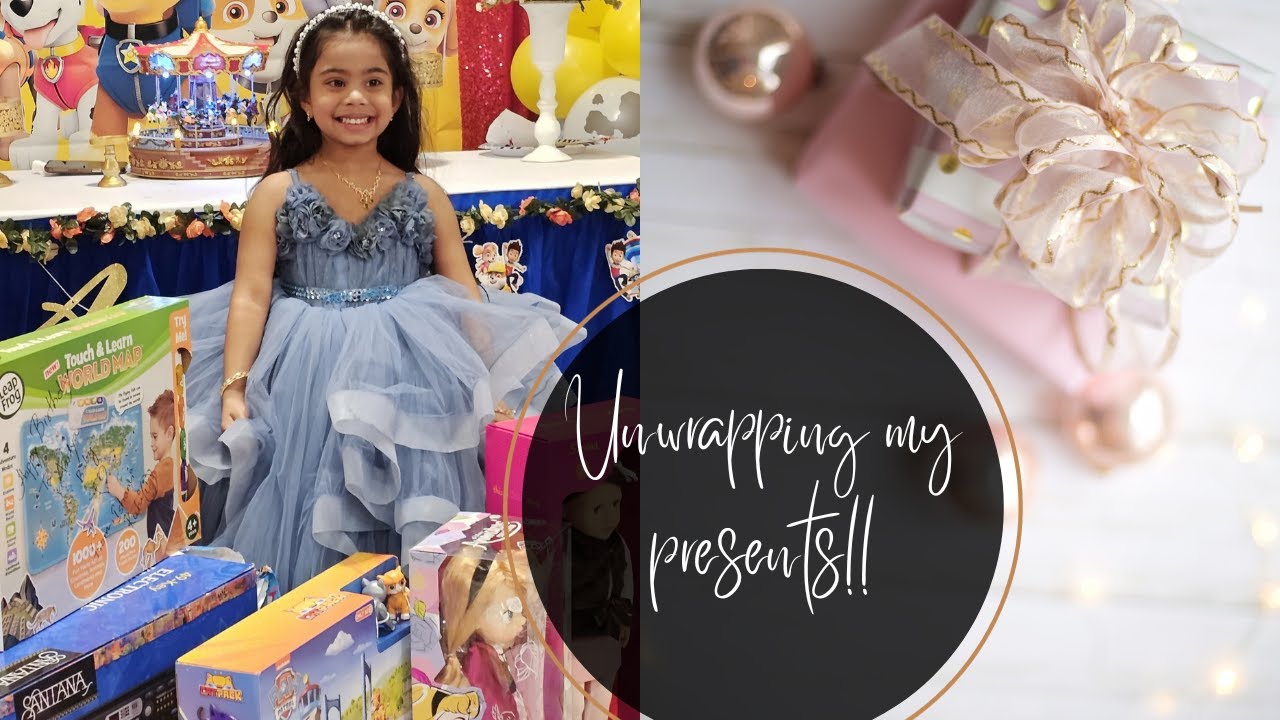 Unwrapping birthday presents | 4th birthday | PawPatrol Theme | Ady Vlogs - YouTube