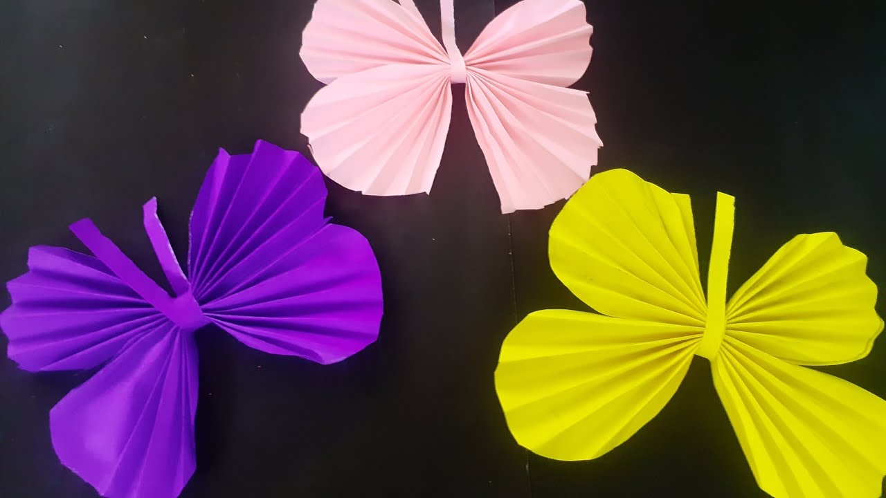 How to make butterfly with paper easily - YouTube