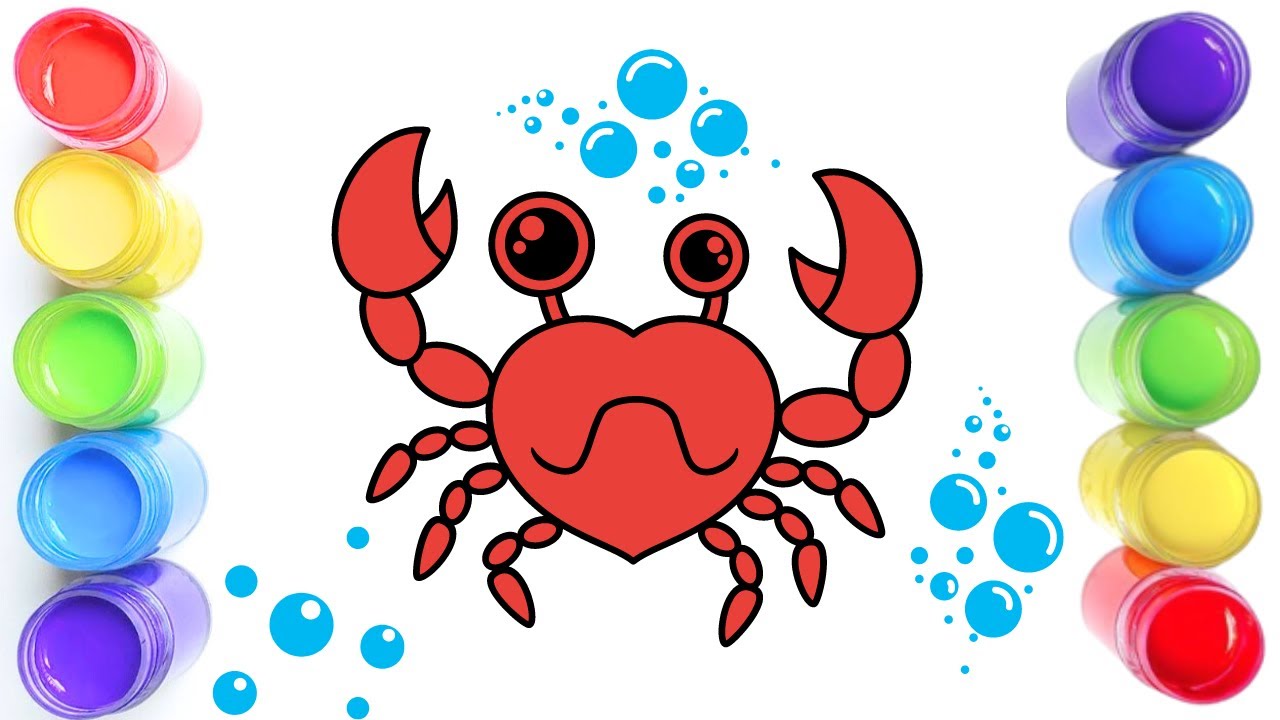 How to draw a crab,crab drawing easy, easy crab drawing for kids - YouTube